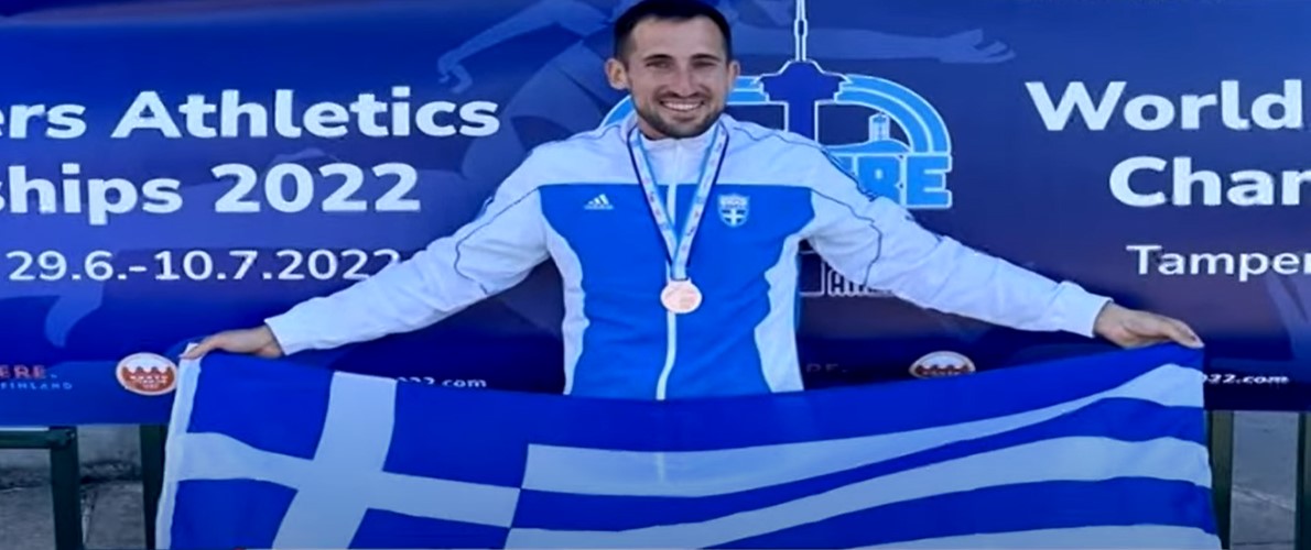 Χάλκινο μετάλλιο στο Παγκόσμιο Πρωτάθλημα Βετεράνων κλασικού στίβου ...